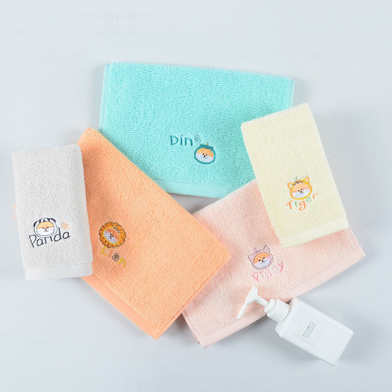 Khăn bông trẻ em thêu hình Shiba Inu Grace