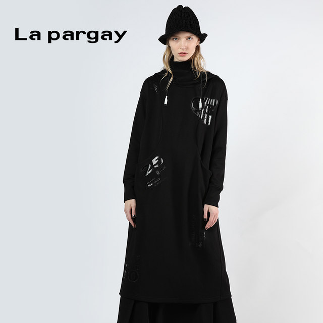 LAPARGAY Napa's new female autumn black and white long -sleeved slim ...
