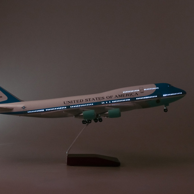 47cm 1:150 Air Force One simulated Boeing 747 passenger aircraft model ...