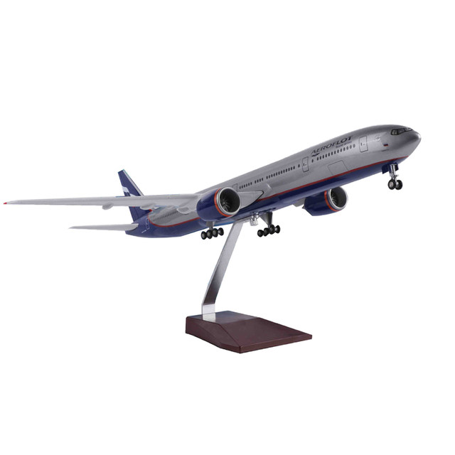 Aeroflot Boeing 777 simulated civil aviation aircraft model assembled ...