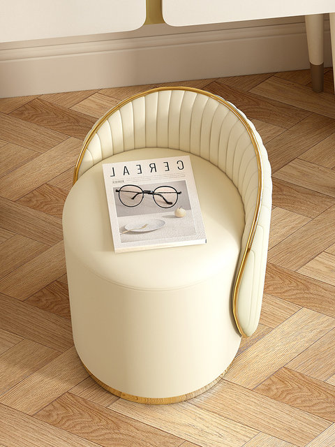 Light luxury dressing stool Small apartment simple home bedroom round ...
