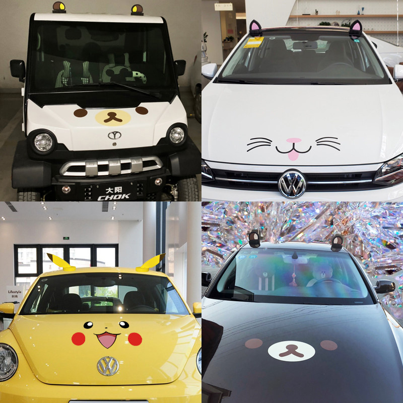 Kucar Auto Dakdecoratie - Kattenoren, Pikachu, Konijnen Stickers ...