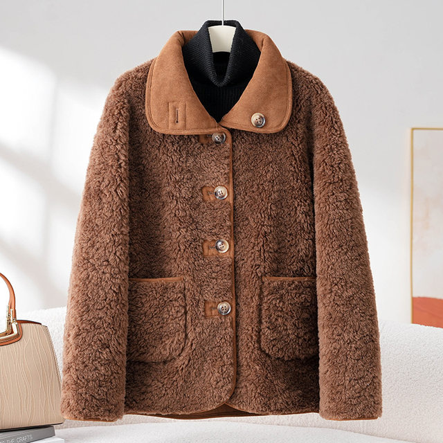 100%Australian lamb wool integrated on both sides of suede loose sheep ...