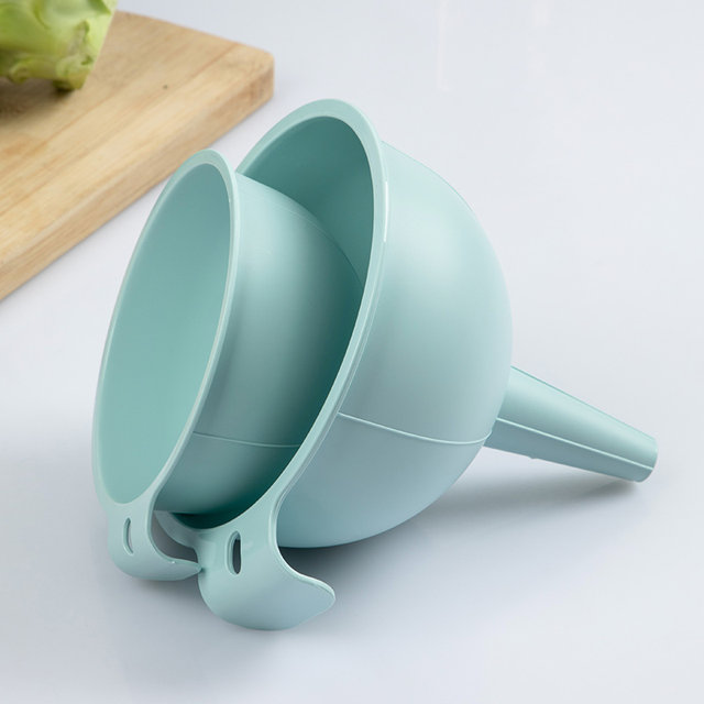 Large-diameter kitchen plastic funnel household oil leakage pouring ...