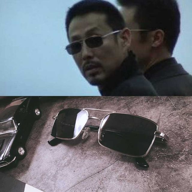 Control movie Infernal Dao Dao Dao Dao Ming Dao Dao's same sunglasses golden frame framework ...