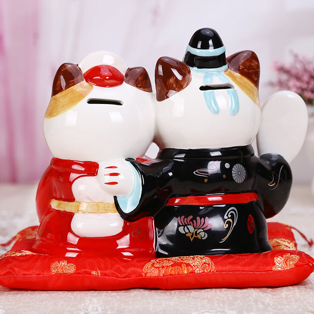 Jishanyuan Dajima Ceramics Cat Cat Survey Tobe Husband and Wife Cat ...
