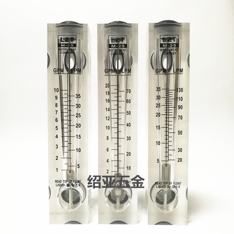 LZT-M25 plexiglass rotameter liquid panel type float water flow ...