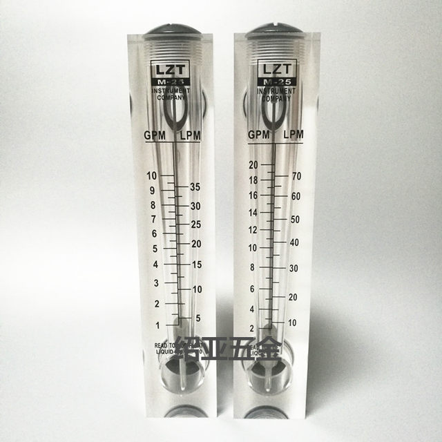 LZT-M25 plexiglass rotameter liquid panel type float water flow ...
