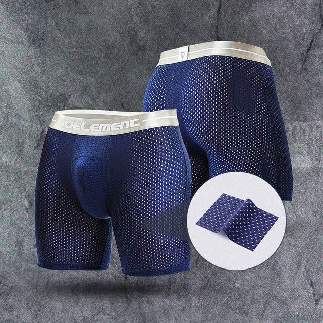 Men's extended sports boxer briefs for running, anti-wear legs, large ...