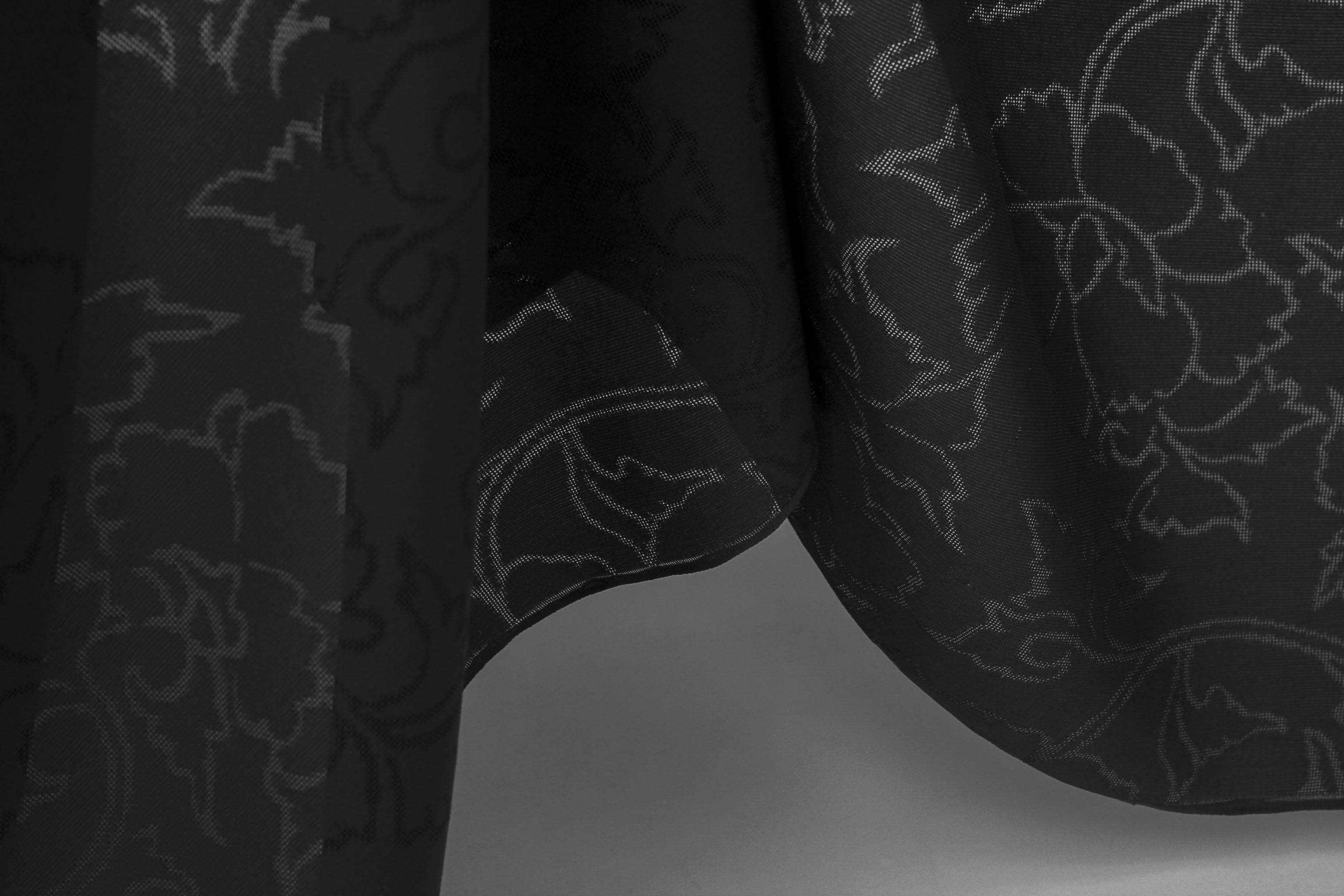 Jinluofang Curly Grass Mulberry Silk Fabric - Floral Jacquard for Hanfu ...