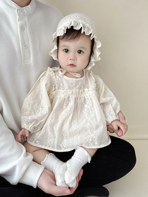 Baby Spring Clothes 2025 Baby Girl Long Sleeve Palace Style Embroidered ...