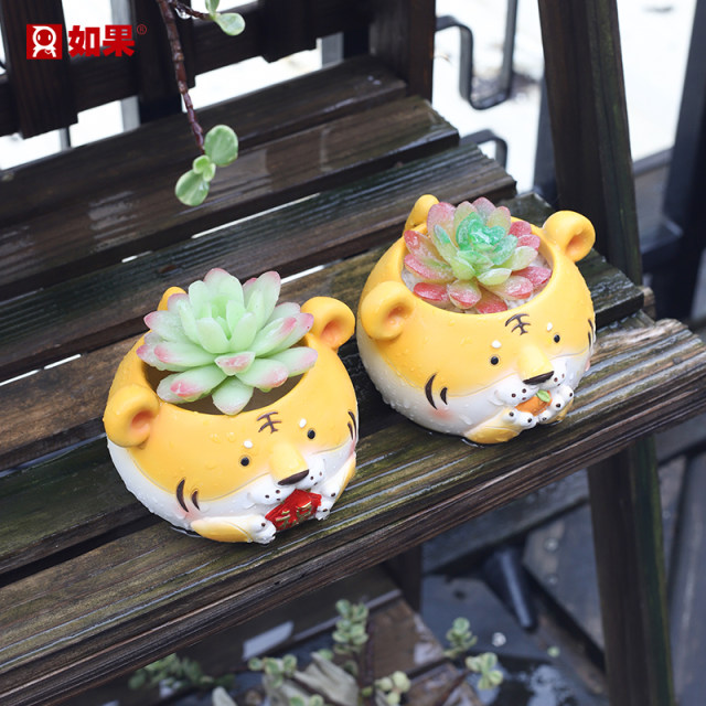 Tiger star high-shine succulent flower pots creative balcony garden ...