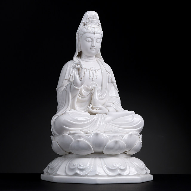 Dai Yutang Lin Xiaocai Ceramic Ornaments "Octagonal Seat Guanyin" Dehua ...