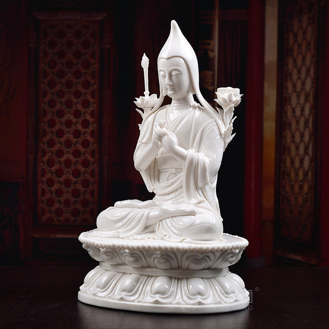 Dai Yutang Ceramic Ornament, "Tibetan Master Tsongkapa Statue, Dehua ...