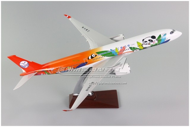 China Sichuan Airlines Airbus A350-900 Panda painted resin simulation ...