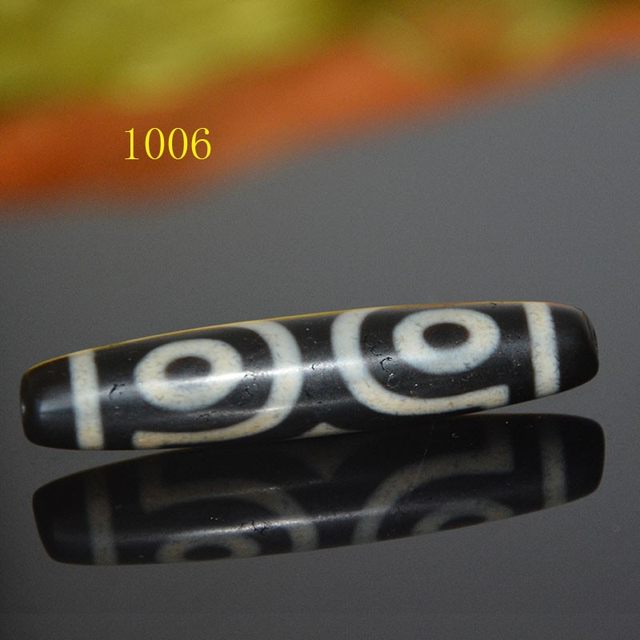 Natural Tibetan Nine-Eyed Dzi Beads Genuine Pendant Padmasambhava Three ...