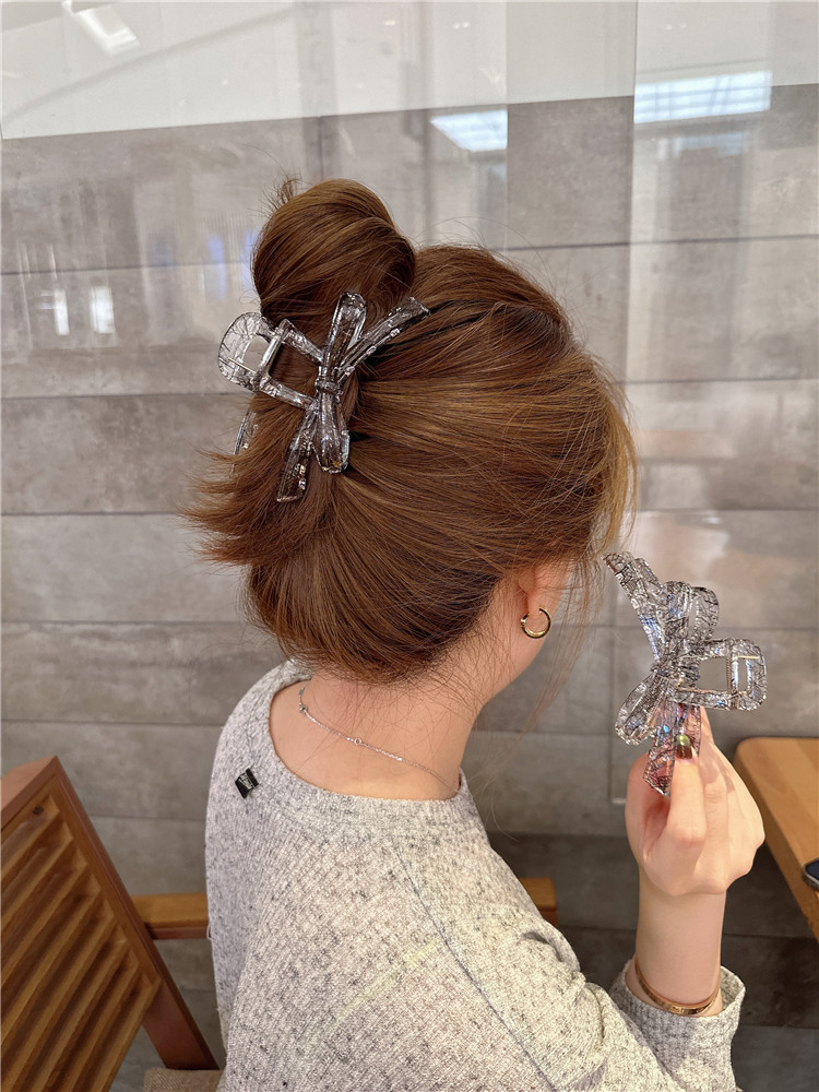 Simple resin gripper ins girl bow bangs catcher Japanese and Korean ...