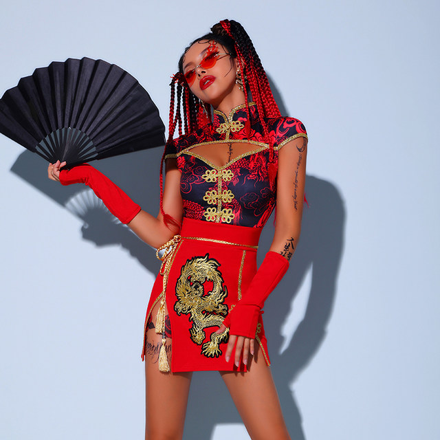 Annual meeting dance costumes, female Chinese style jazz dance costumes ...