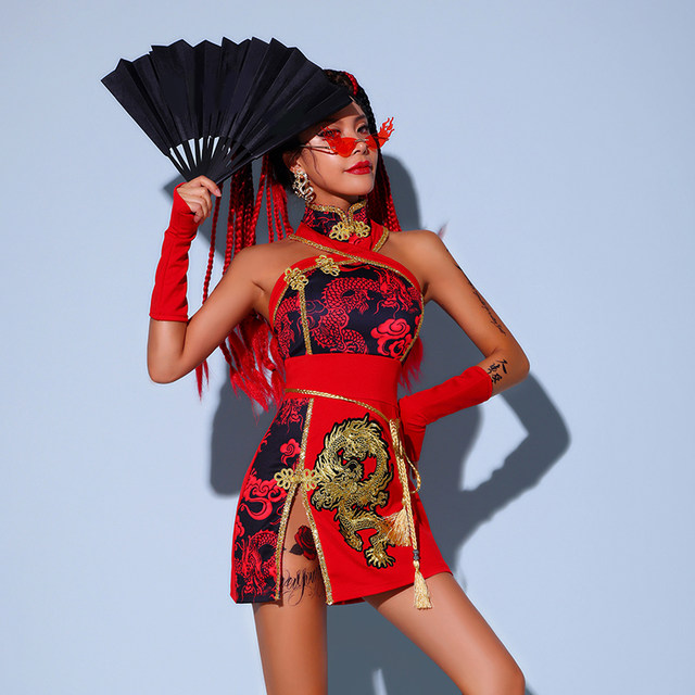 Annual meeting dance costumes, female Chinese style jazz dance costumes ...