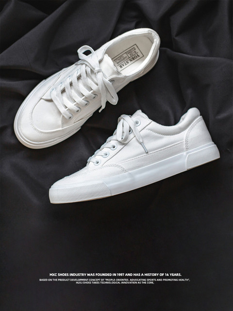 2024 new men's shoe tide shoe canvas shoes men's low -top Korean ...