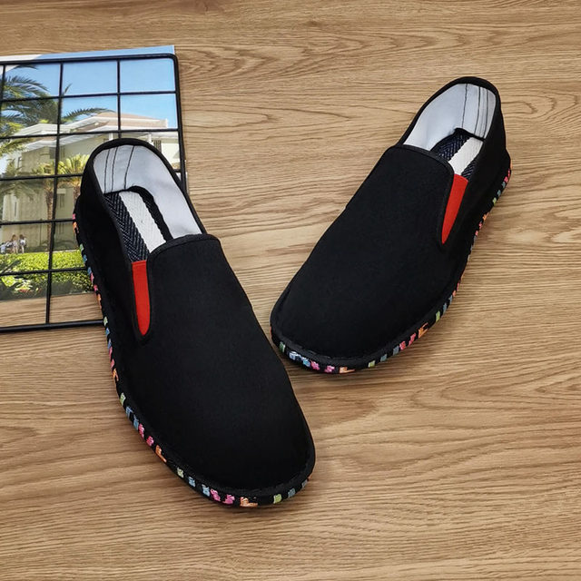 Taizhou Xishan cloth shoes Old black dirt -resistant wild pure color ...