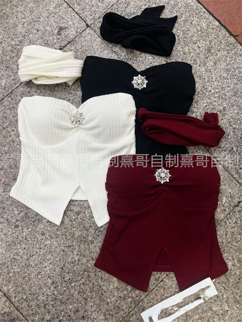 Pure wanton hot girl little unique tube top top female winter design ...