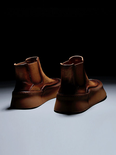 New spring Chelsea boots men's versatile retro casual high-top men's ...