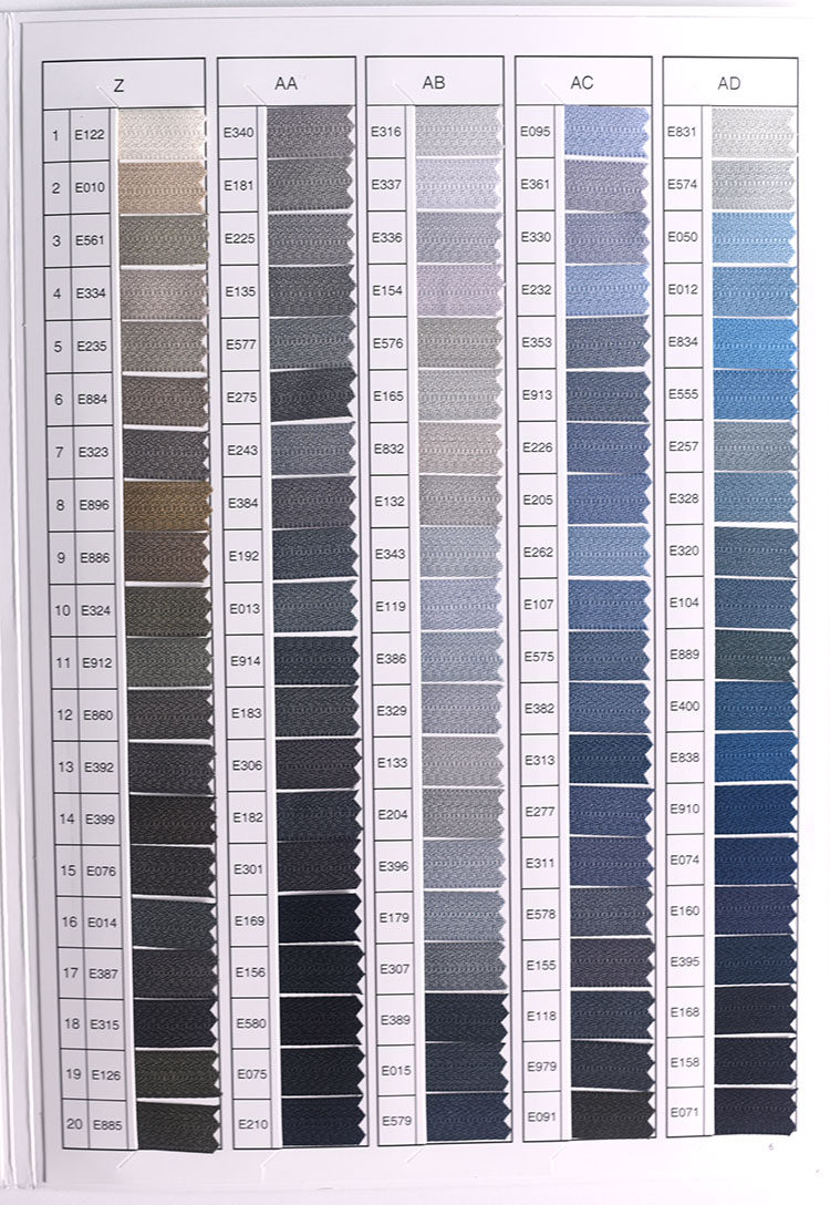 Genuine ccc zipper china association international standard color card ...