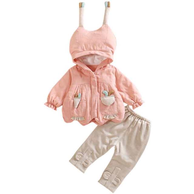 Thin cotton-padded clothes for baby girls, fashionable infant clothes ...