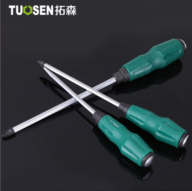 Chrome vanadium steel screwdriver with core handle, one-word cross ...