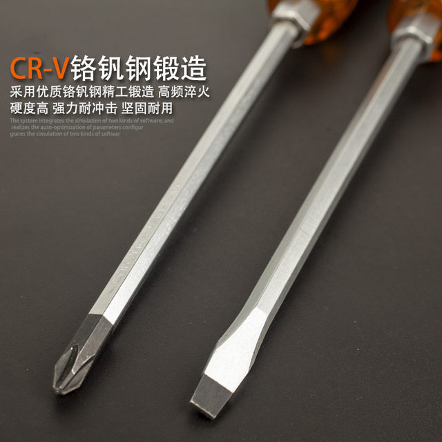 Knockable through-hole screwdriver Slotted super-hard industrial-grade ...