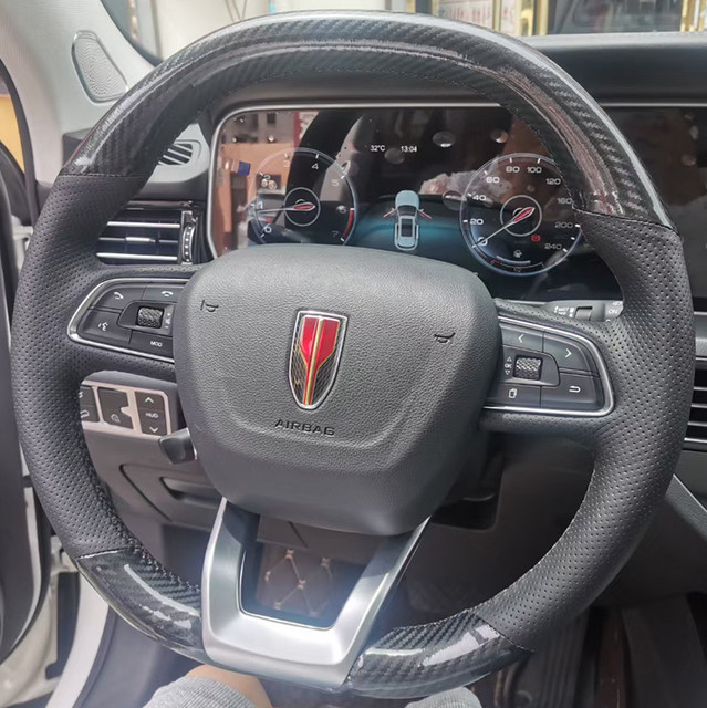 Hongqi HS5/HS7 steering wheel cover genuine leather H7/H9 car E-QM5 Hongqi H5 handlebar cover ...