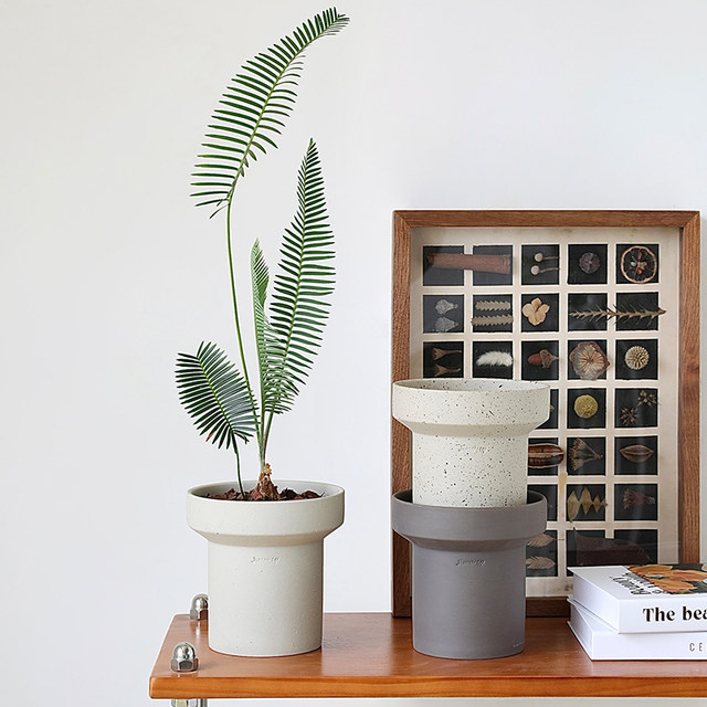 Nordic creative design orchid ceramic flowerpot chimney coarse pottery ...