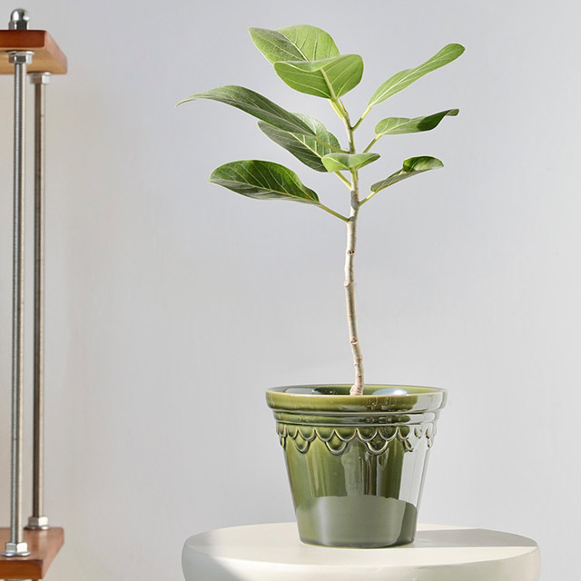 Nordic retro glazed flowerpot Imperial Roman green light luxury ...