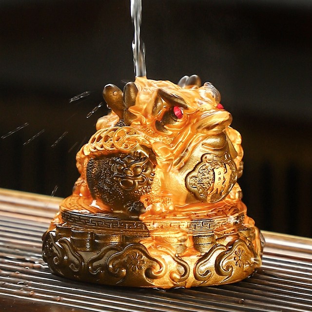 High -grade tea to play golden toad tea pets can grow color -changing ...