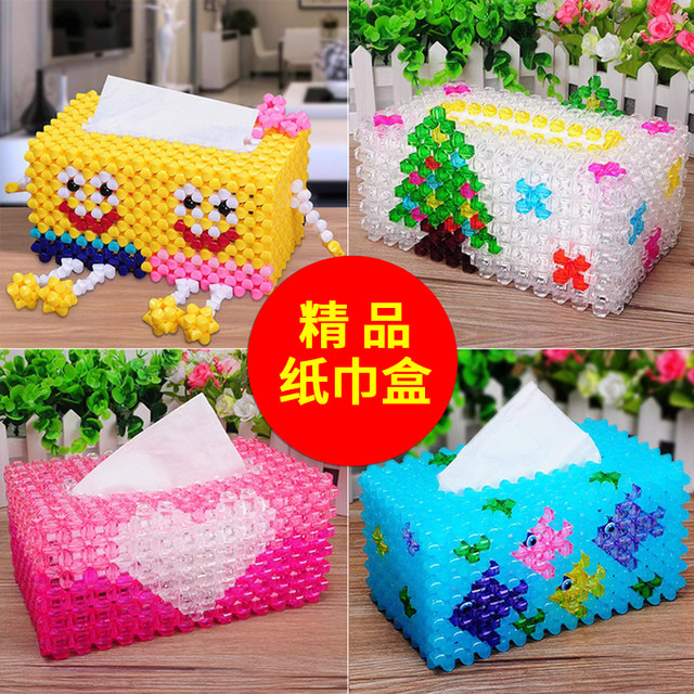 Handmade beaded tissue box diy woven home furnishings jewelry ...