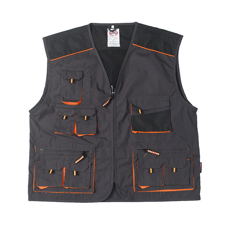 Outdoor vest American retro multi-pocket work vest Daily casual loose ...