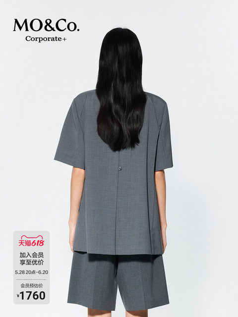 MOCO suit thin 2025 summer new product acetate wool MBE2BLA012 light wear