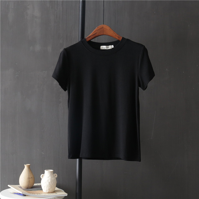 Tomato Story cotton short-sleeved T-shirt for women summer thin slim ...