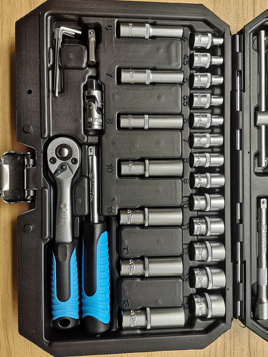 Nanyu 53 piece 1/4 Xiaofei tool set ratchet wrench hexagonal sleeve ...
