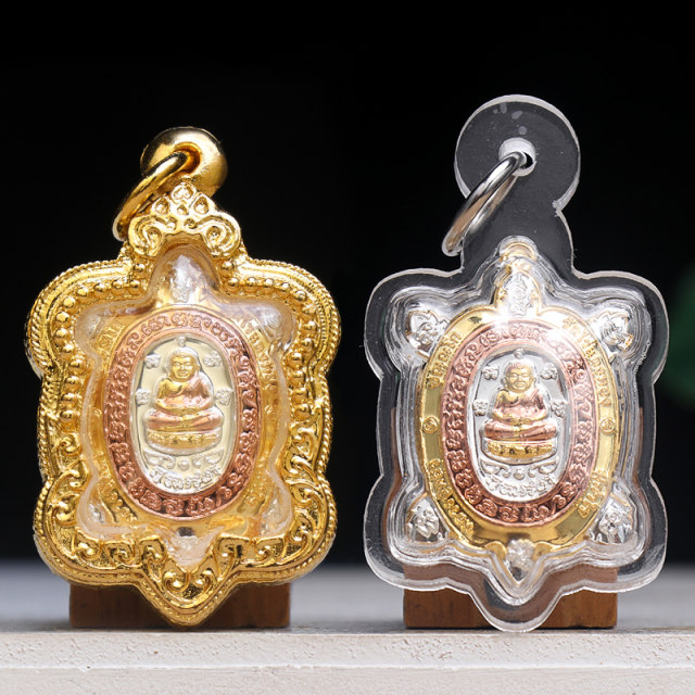 Thai amulet LP Willow Turtle 2563 colored copper sterling silver shell ...