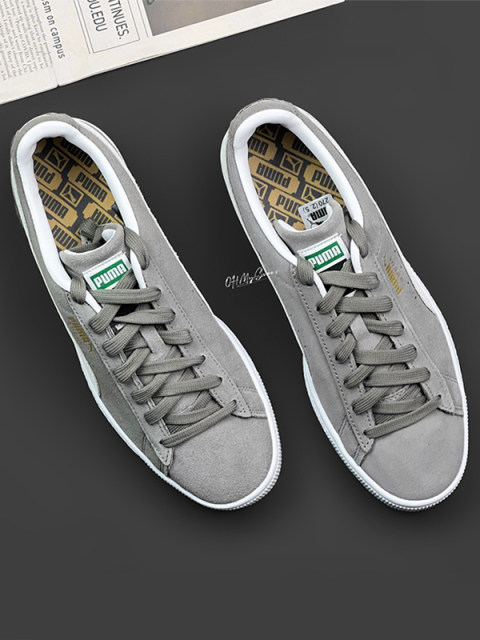 PUMA SUEDE classic black and white spring and autumn suede fur retro b ...