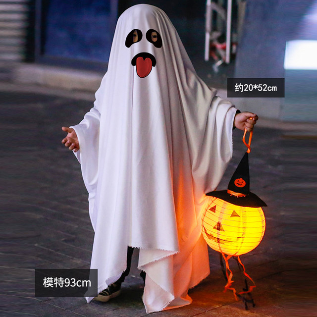 2025 Halloween Children's Girls Ghost Costume Cos Boys Props Cape Cloak ...