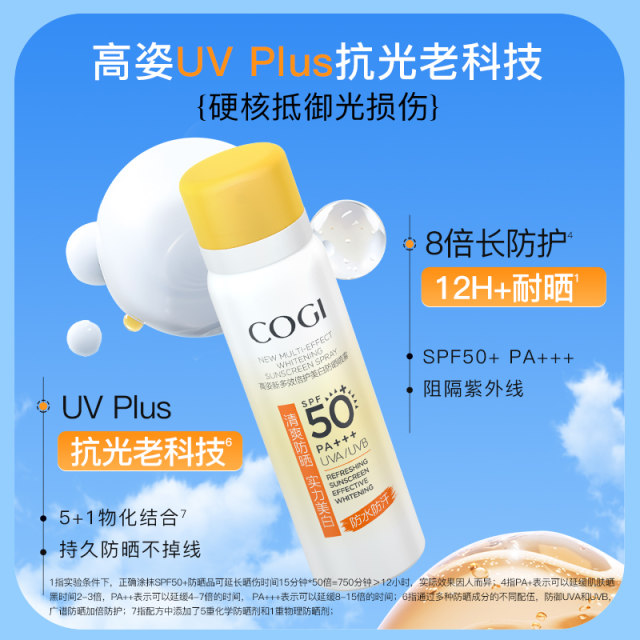 Gaozi Little Yellow Hat Sunscreen Spray Spring Whitening Waterproof ...