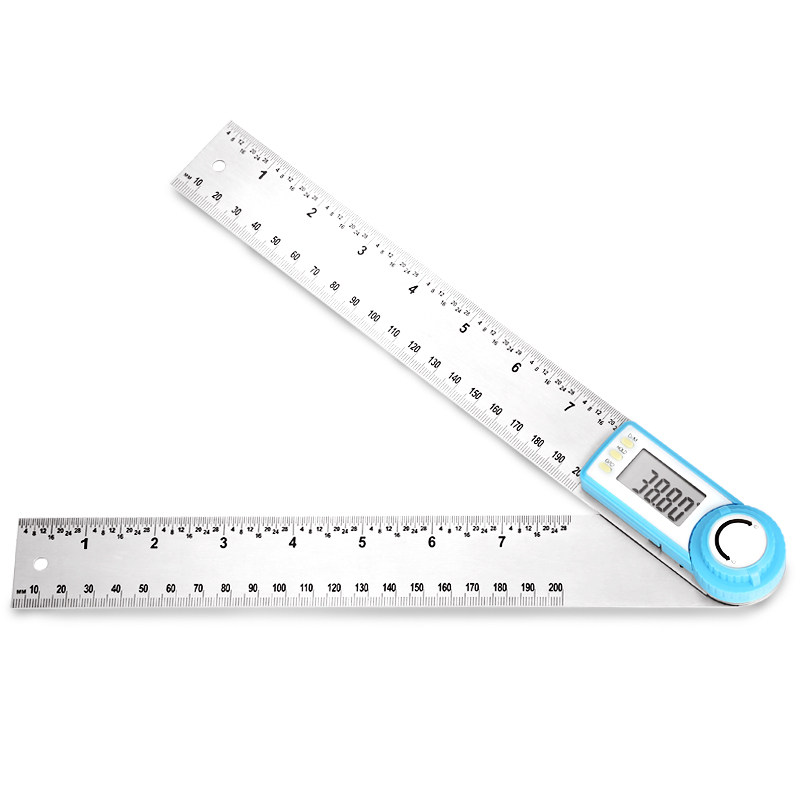 Right Digital Angle Ruler - Stainless Steel Universal Protractor