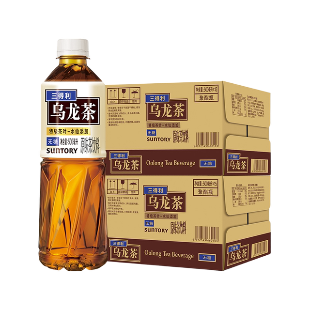 SUNTORY/Suntory sugar-free oolong tea whole box tea drink 500ml*15 ...