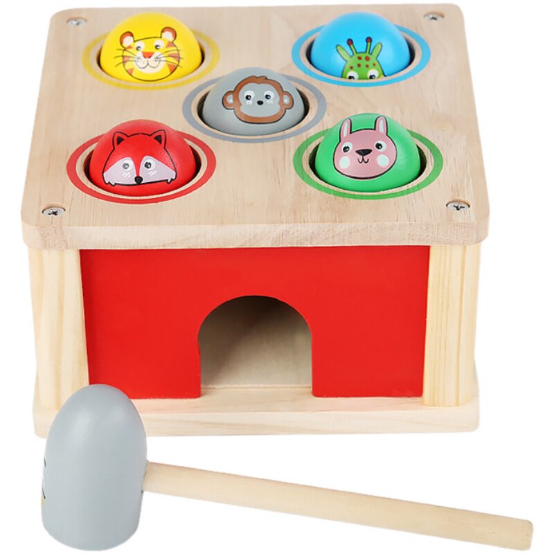 Baby Early Education Square Knocking Table Small Hammer Knocking ...