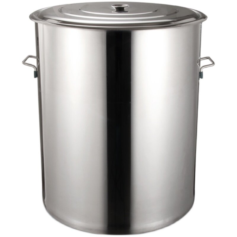 Cubeta de Sopa de Acero Inoxidable Run kai con Tapa - 50cm Grado Comercial