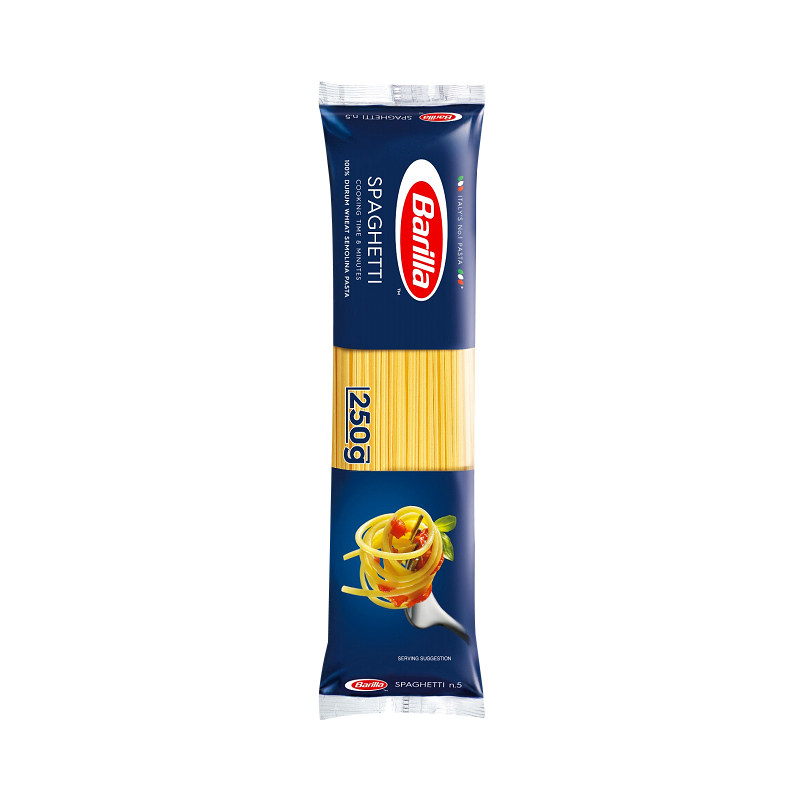 Barilla #5 Spaghetti 250g - Massa de Trigo Duro Grega Importada