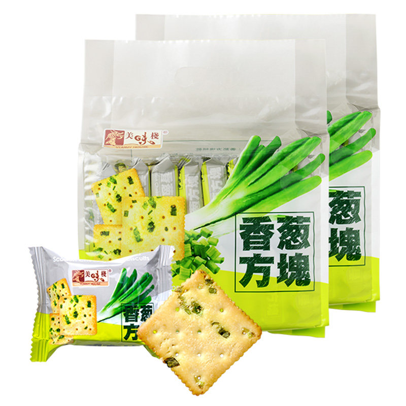 Yummy House Chive Cheese Crackers 600g - Scallion Oil Flavor